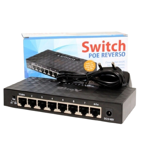 SWITCH POE REVERSO 5~48V VLAN 2F-N1008PR 2FLEX CASCATEAVEL | Sawasul ...